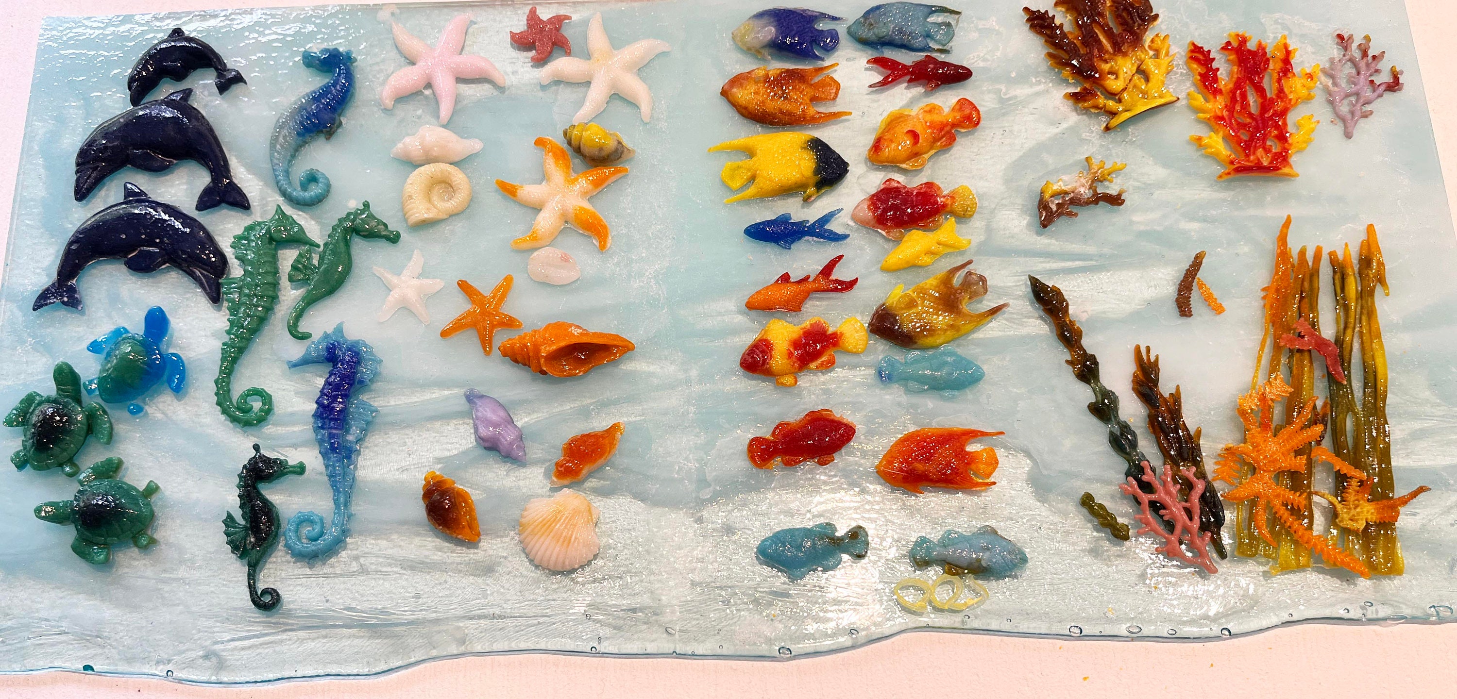 Fused Glass Undersea Creatures & Shells - COE 90 Supplies - Set of 5 - Etsy