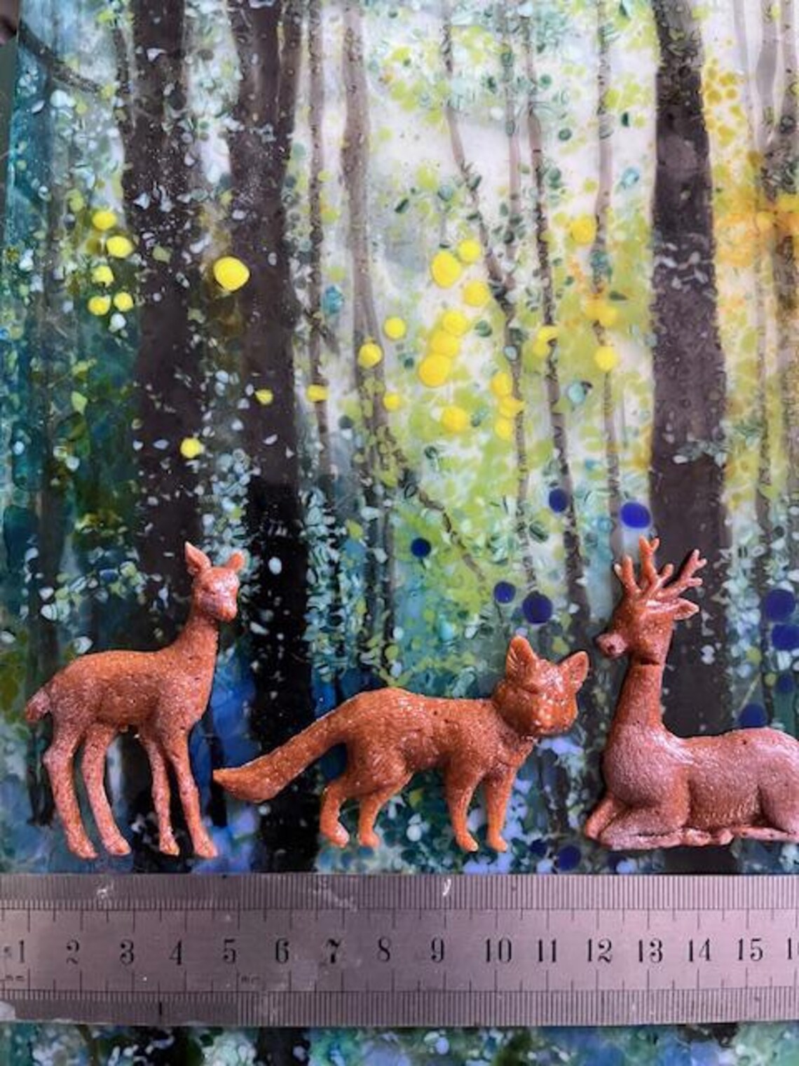 Woodland Animal Set...fused Glass Deer, Squirrels, Fox and Hare Set. - Etsy