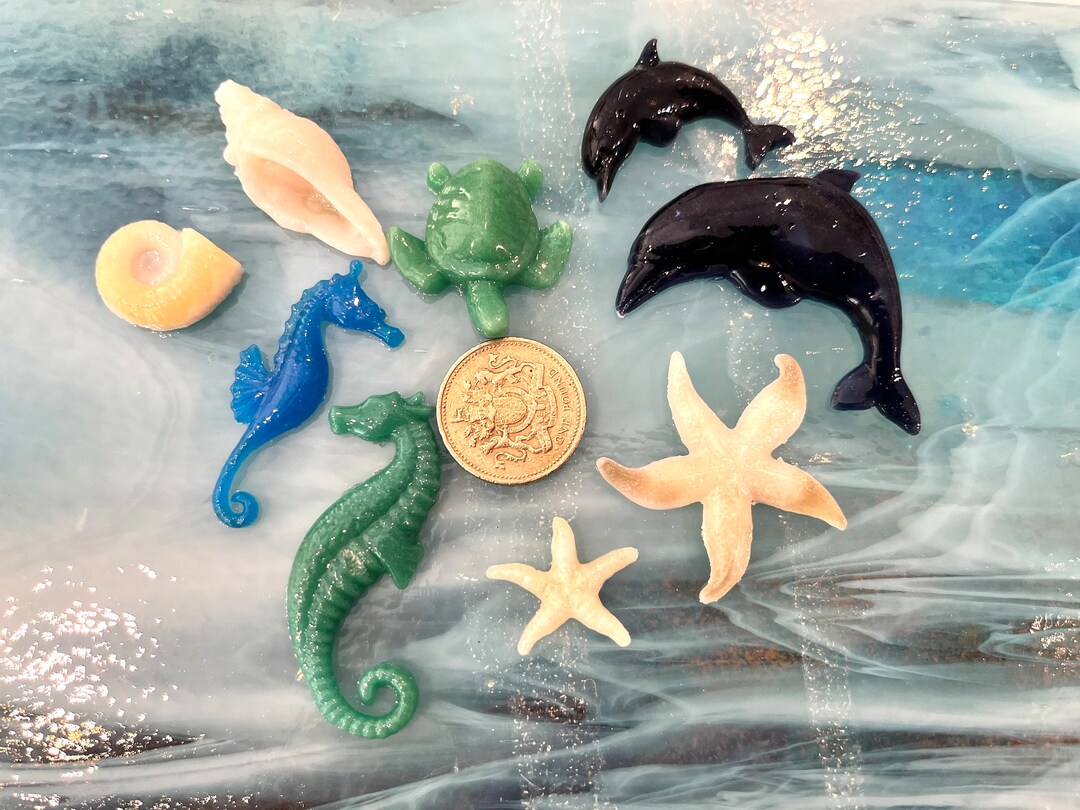 Fused Glass Undersea Creatures & Shells - COE 90 Supplies - Set of 5 - Etsy