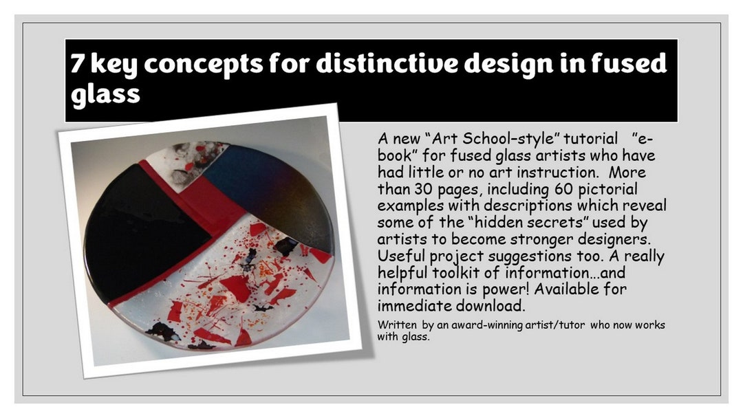 E-TUTORIAL - 7 Key Concepts for Distinctive Design in Glass Art - Etsy