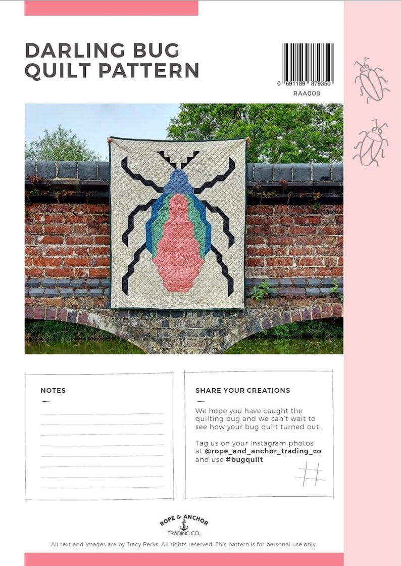 Darling Bug Quilt Pattern - Etsy