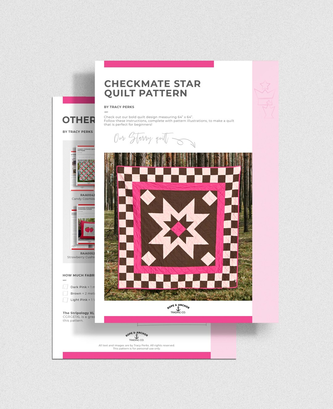 Checkmate Star Quilt Pattern - Beginner Friendly Quilt Pattern (PDF) - Etsy