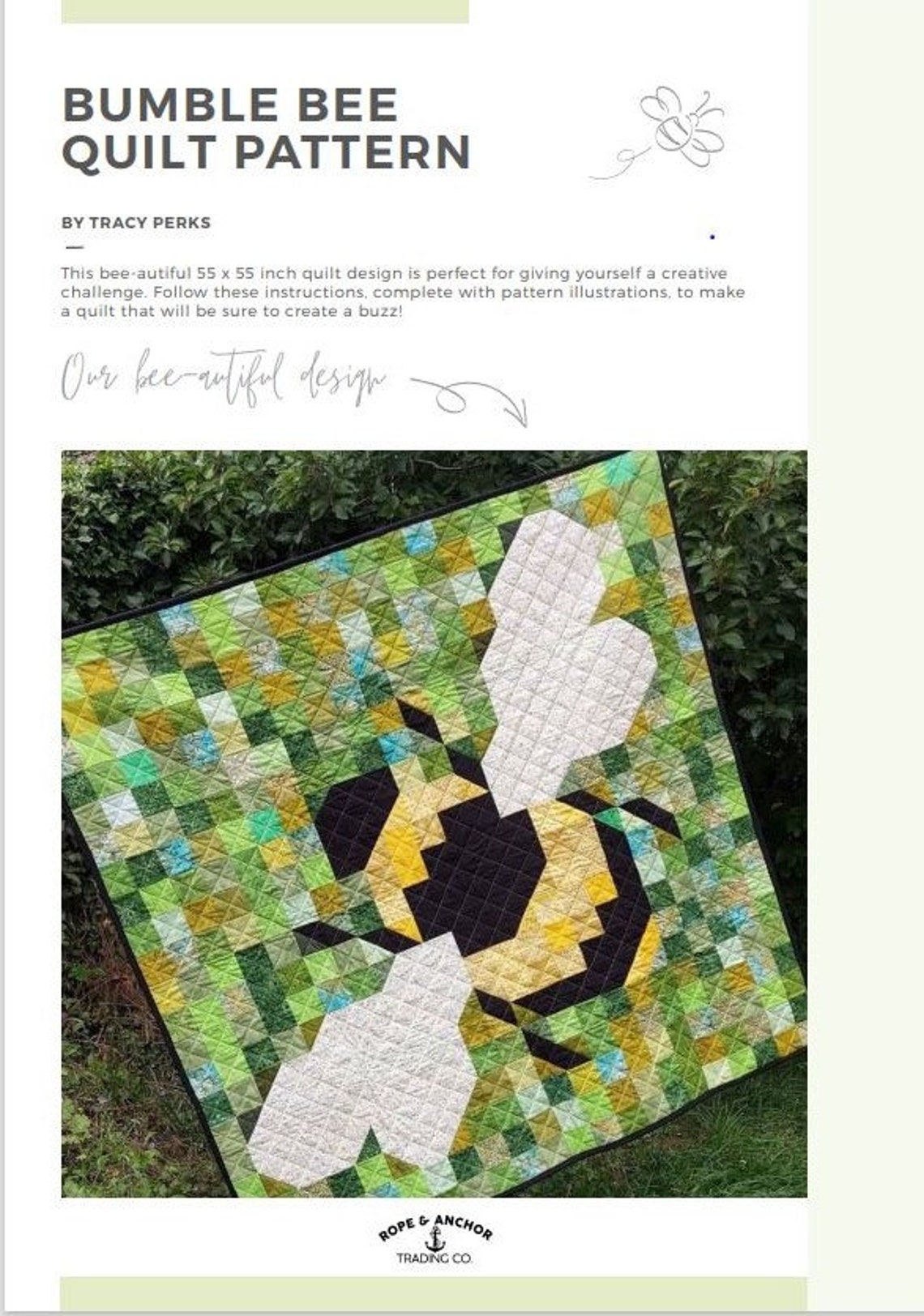 Bumble Bee Quilt Pattern - Etsy