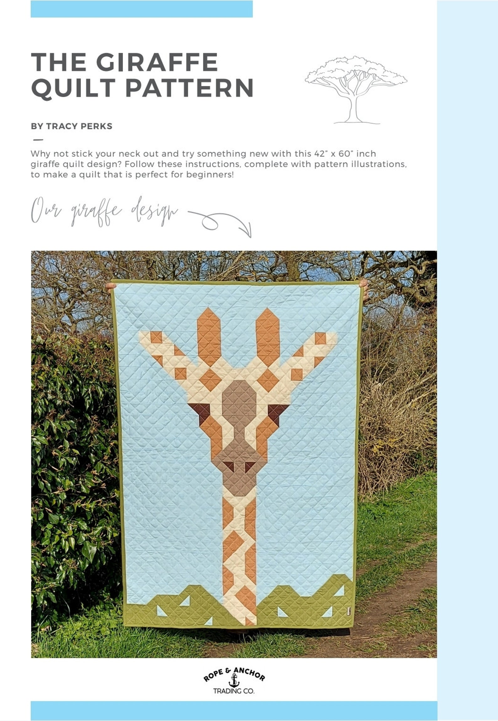 Giraffe Quilt Pattern | Etsy