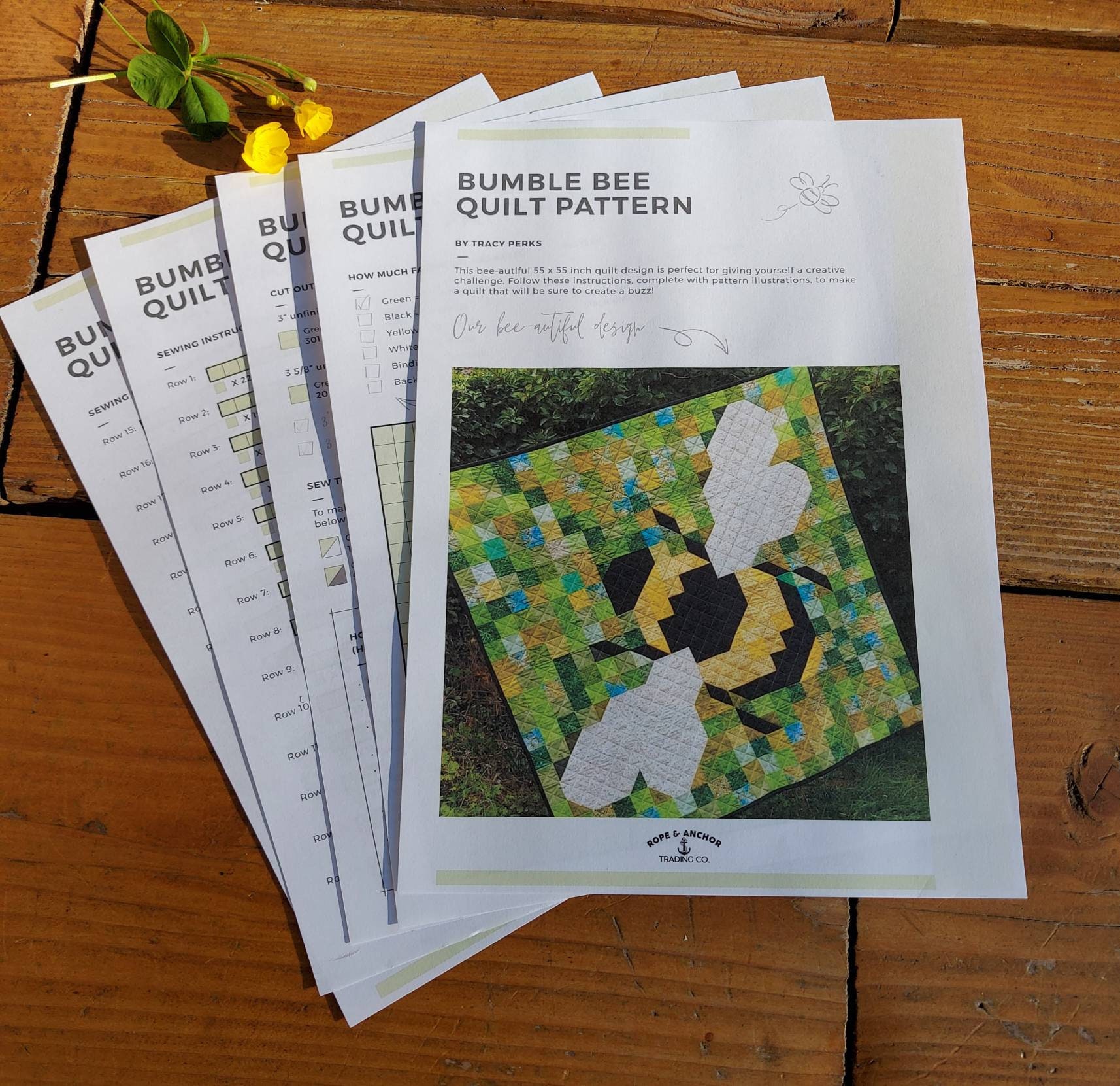 Bumble Bee Quilt Pattern - Etsy UK