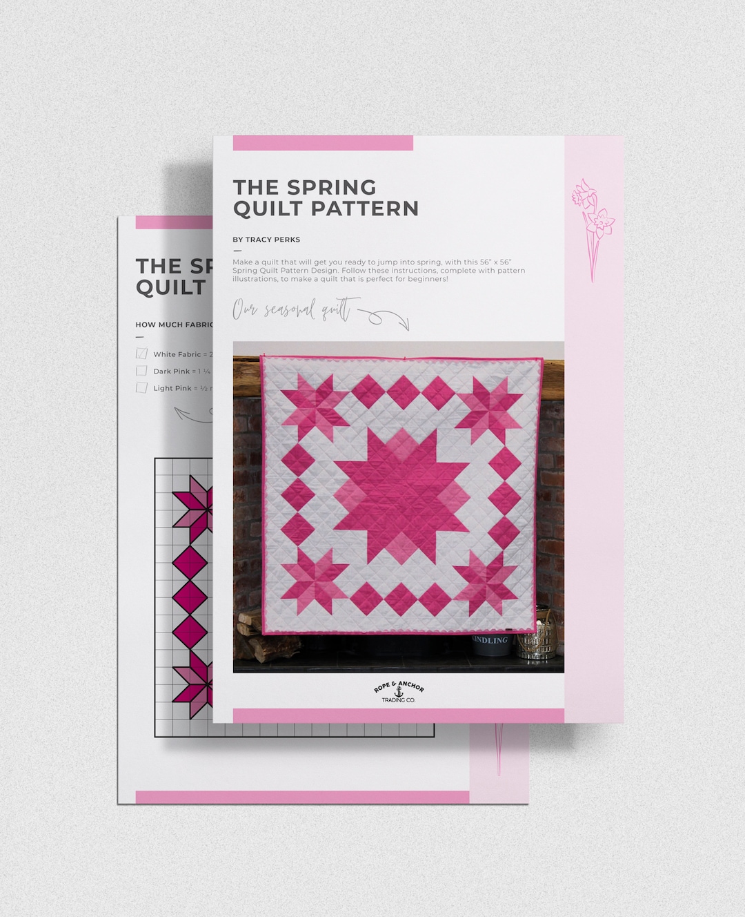 The Spring Quilt Pattern - Easy, Quick Quilt Pattern for Beginners. - Etsy