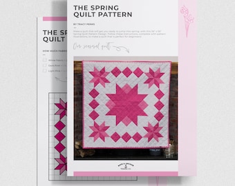 Easy Quilt Pattern Modern Home Decor Spring Floral or Your Favorite ...