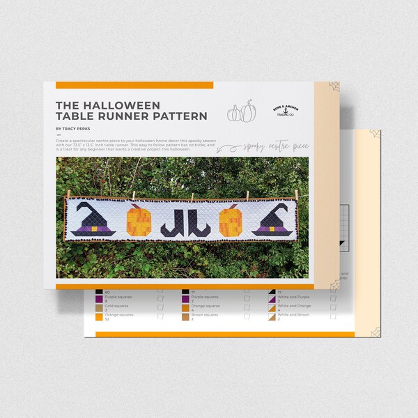 Halloween Table Runner Pattern - Etsy