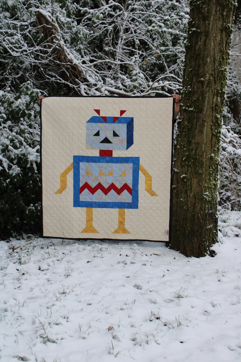 Robot Quilt Pattern - Etsy