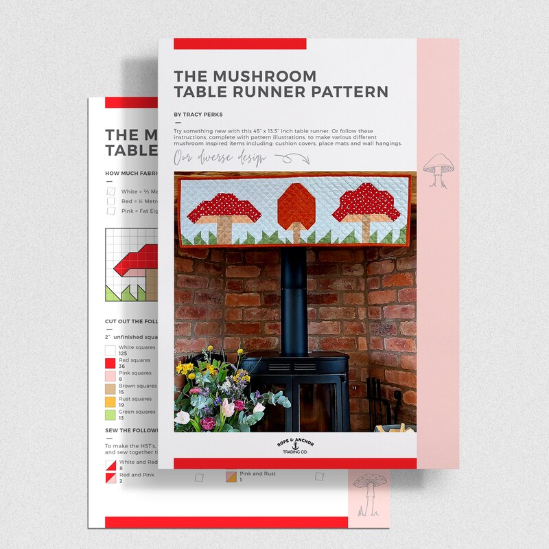 Mushroom Quilt Pattern - Etsy