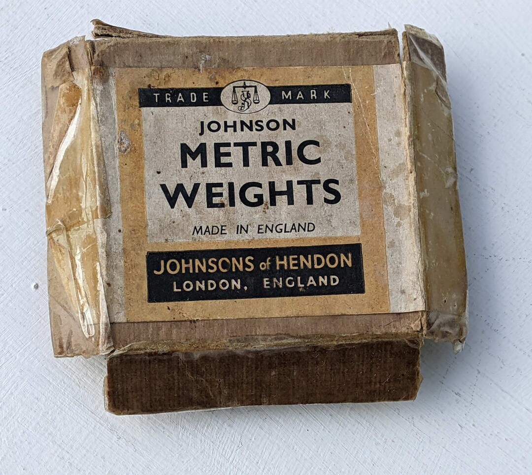 Vintage Boxed Metric Weights by Johnson of Hendon, Circa 1950's-60's ...