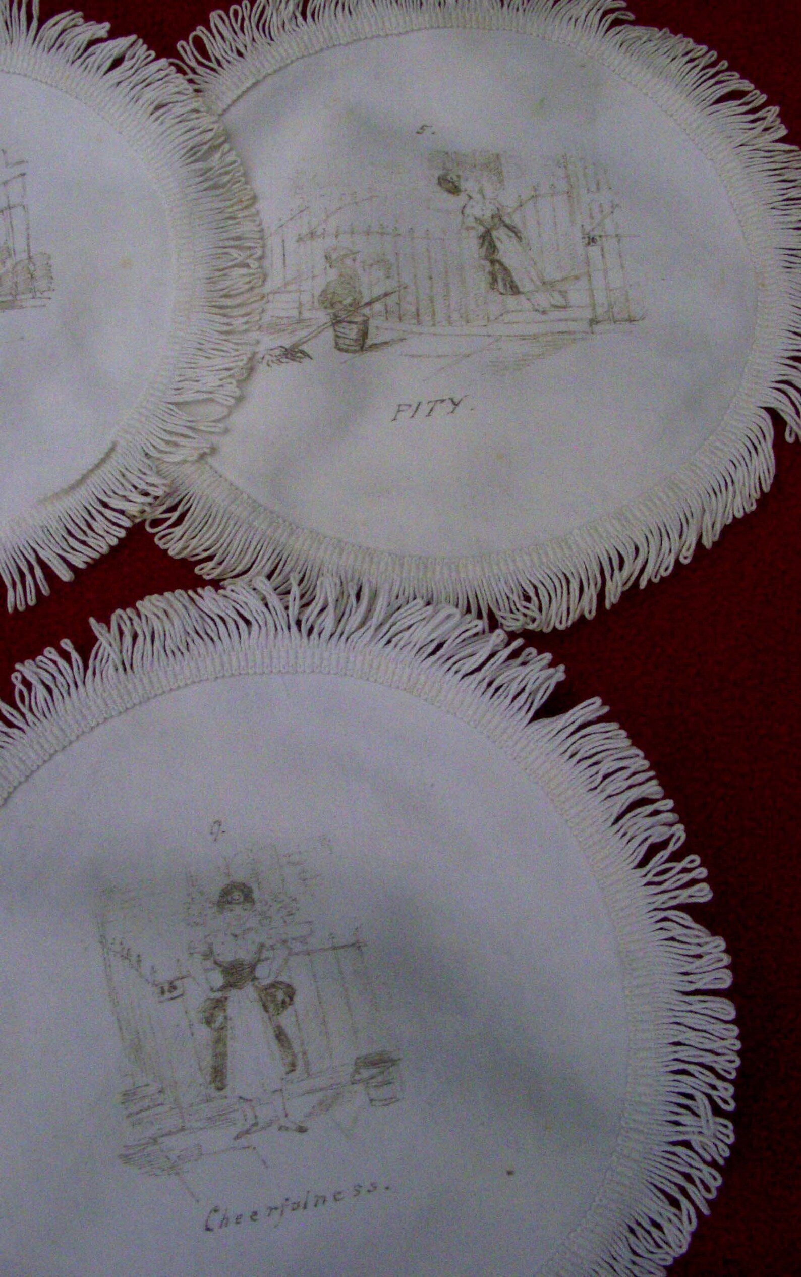 Rare Antique Satirical Cartoon Table Mats on the Theme of Love - Etsy