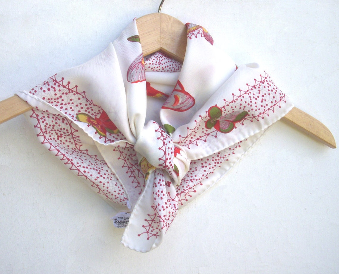 Stunning Vintage Jacqmar Butterfly Scarf Polyester Circa - Etsy