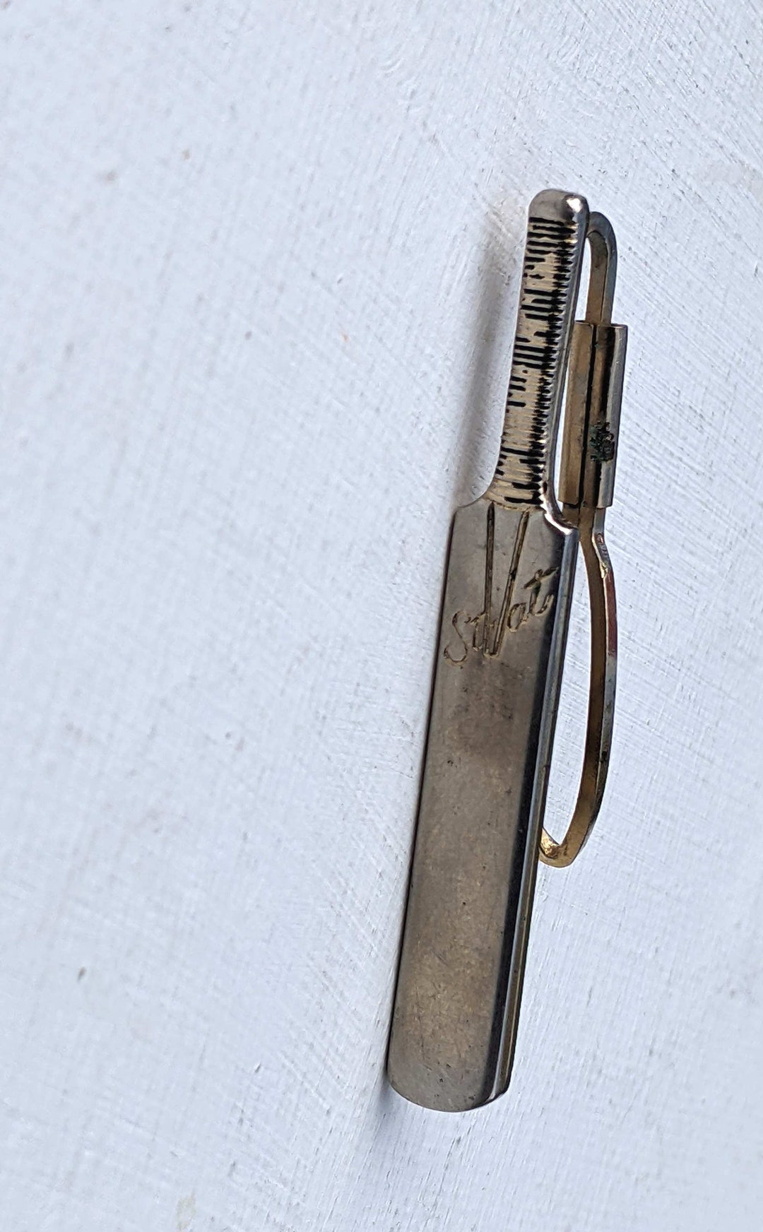Vintage Cricket Bat Tie Clip 'stratton Imitation' - Etsy
