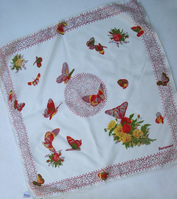 Stunning Vintage Jacqmar Butterfly Scarf Polyester Circa - Etsy