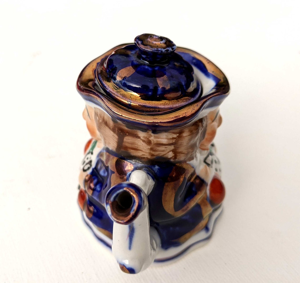 Antique Tiny Toby Jug Teapot by Allertons, Double Faced, With Lid, Flow ...