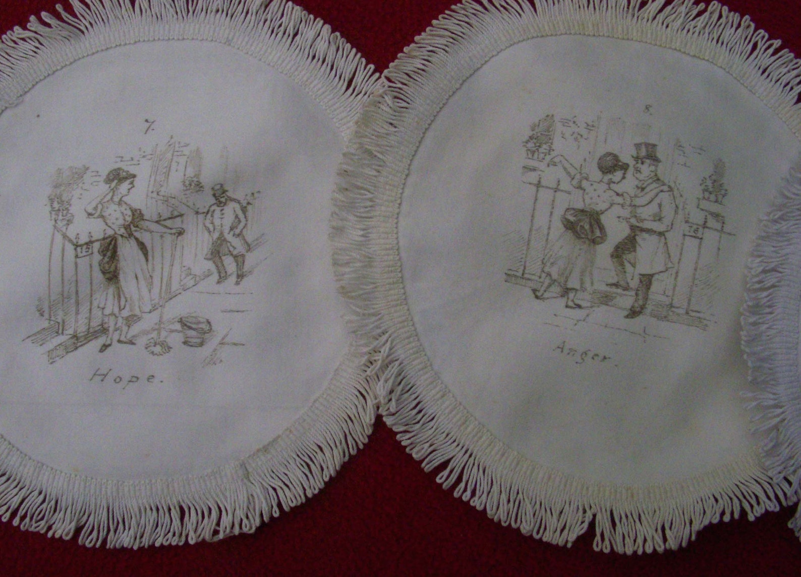 Rare Antique Satirical Cartoon Table Mats on the Theme of Love - Etsy
