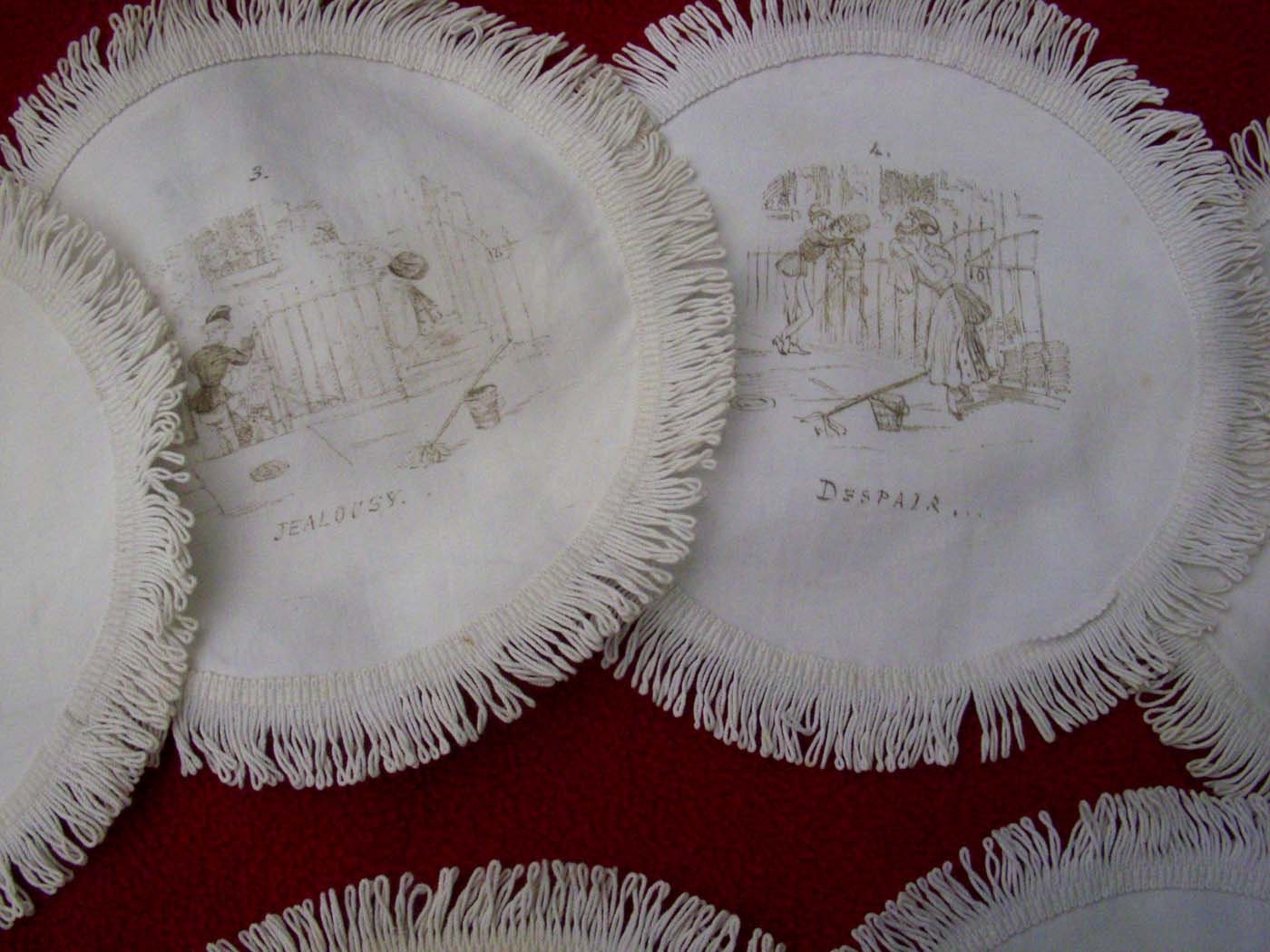 Rare Antique Satirical Cartoon Table Mats on the Theme of Love - Etsy