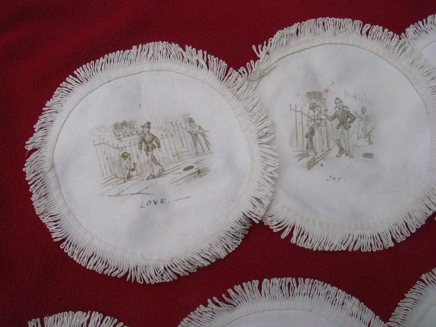 Rare Antique Satirical Cartoon Table Mats on the Theme of Love - Etsy