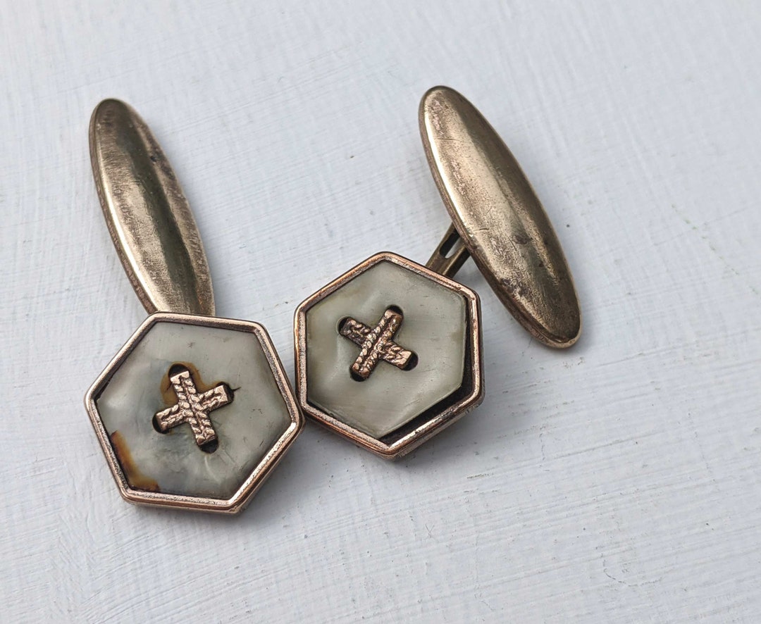 Very Attractive Pair of Vintage Hexagonal Cufflinks - Etsy