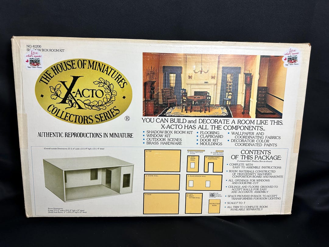 House of Miniatures Shadow Box Room Kit #41200 X-ACTO UNOPENED RARE - Etsy