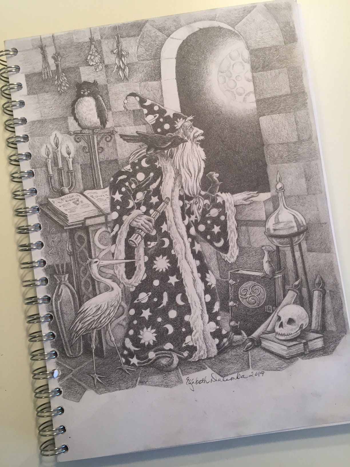 Merlin Original Pencil Drawing - Etsy