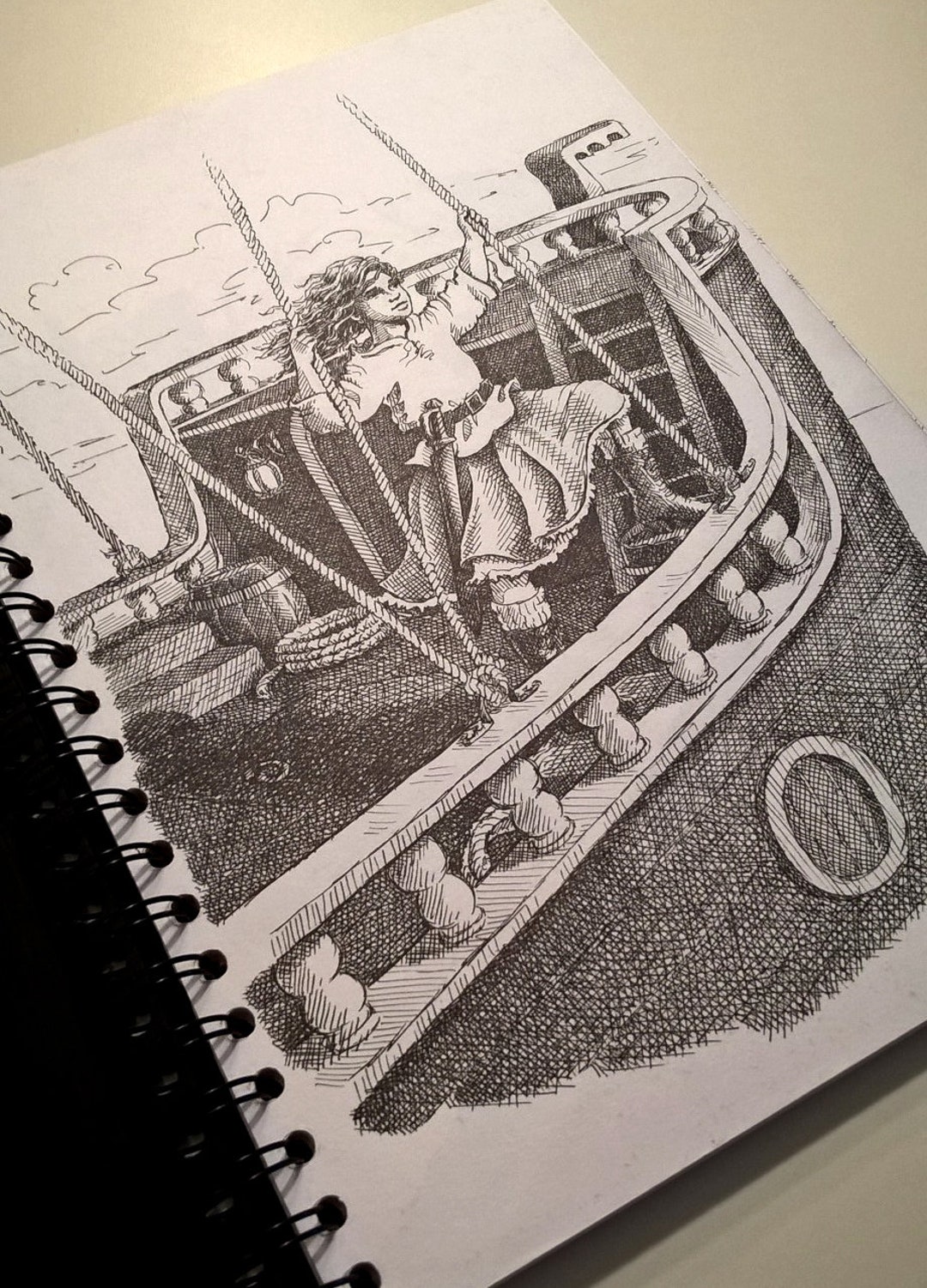 Pirate Princess Original Pen & Ink Drawing - Etsy