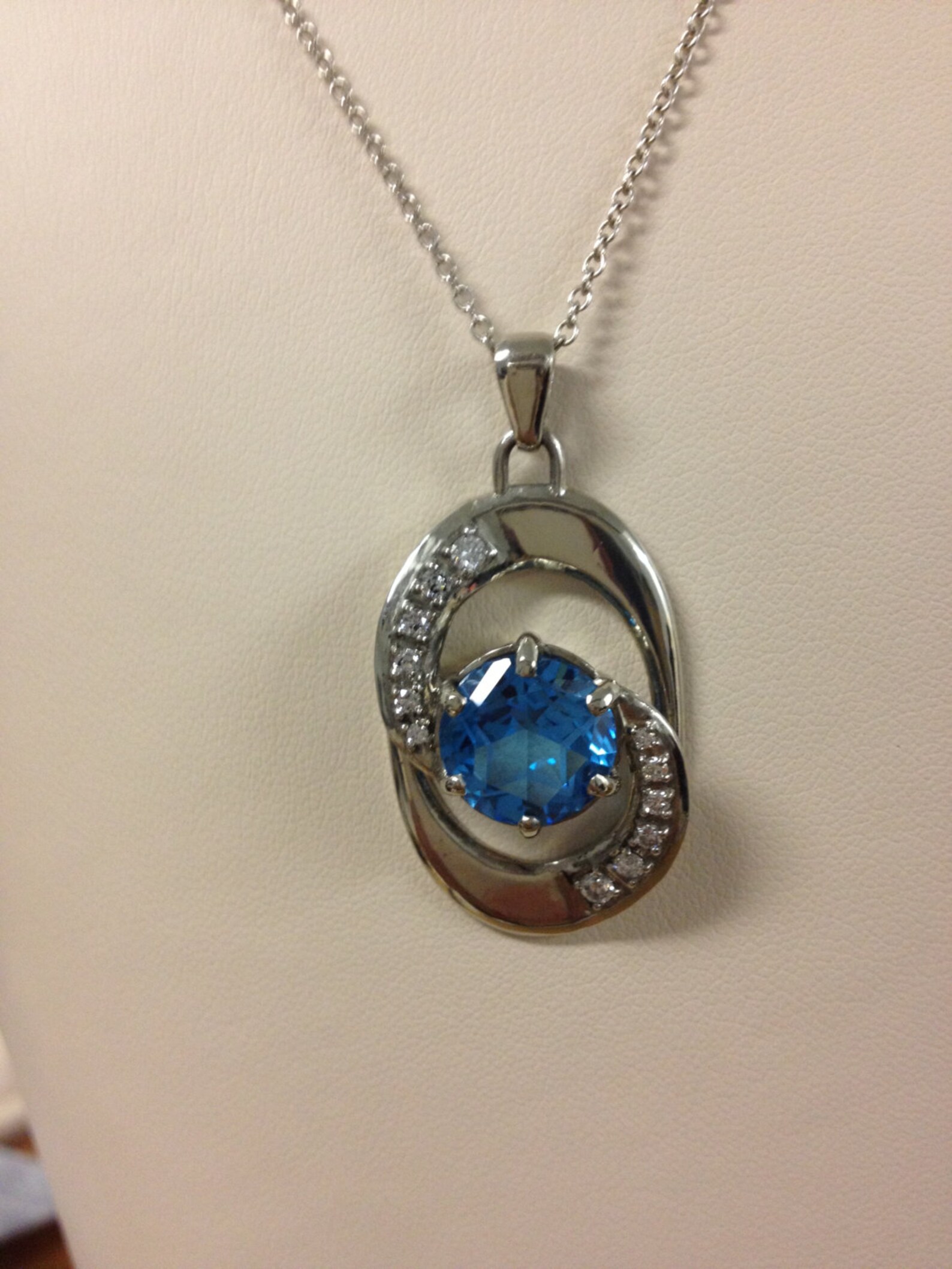 Texas Star Blue Topaz Pendant - Etsy