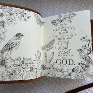 NLT Inspire Bible NLT Journaling Bible Recovered Cowhide Leather Cover ...