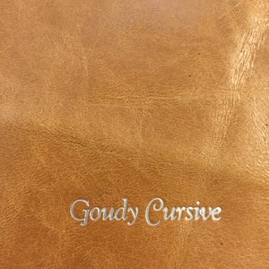 Custom Leather Embossing: Monogram, Name - Gold, Silver, or Blind Stamp ...
