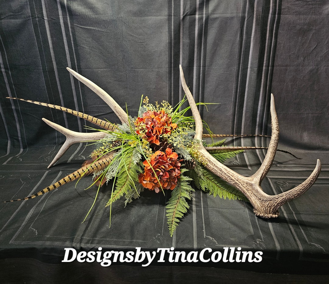 Elk Antler-elk Antler Centerpiece-elk Antler Arrangement-elk Antler ...