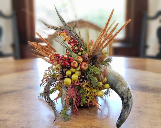 Cow Horn Floral-steer Horn Floral-cow Horn Centerpiece-steer Horn ...