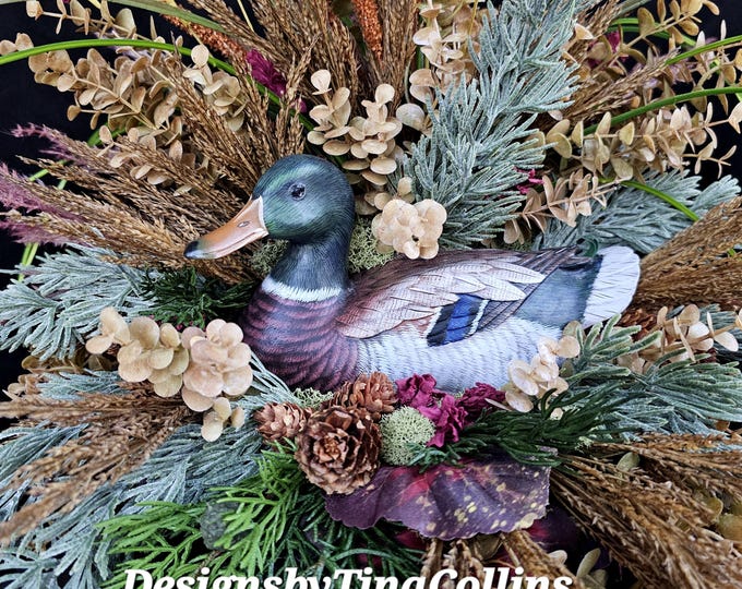 Duck Arrangement-duck Floral- Duck Hunters Sympathy-cabin Arrangement ...