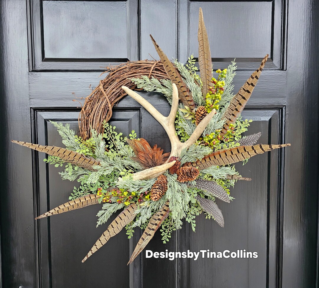 Antler Wreath-deer Antler Floral-forest Wreath-woodland Wreath-wreath ...
