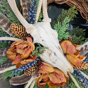 Antler Wreath-western Antler Wreath-western Floral Wreath-skull Wreath-hunters Wreath-cabin ...