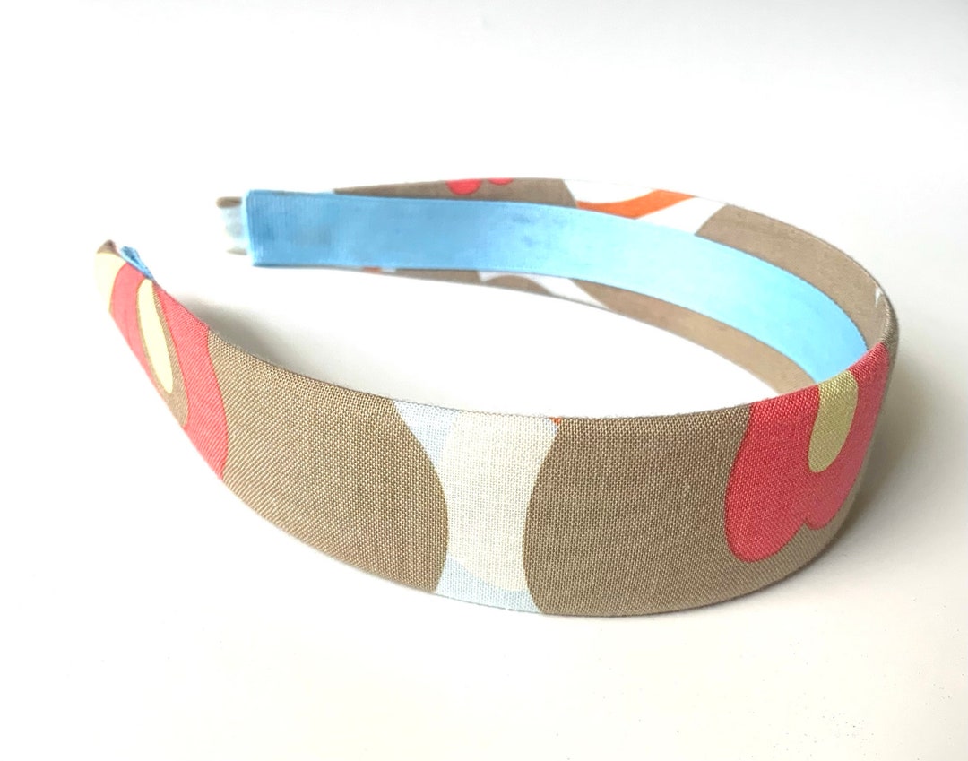 Headband Light Blue Floral Fabric Covered Girls Headbands Adult ...
