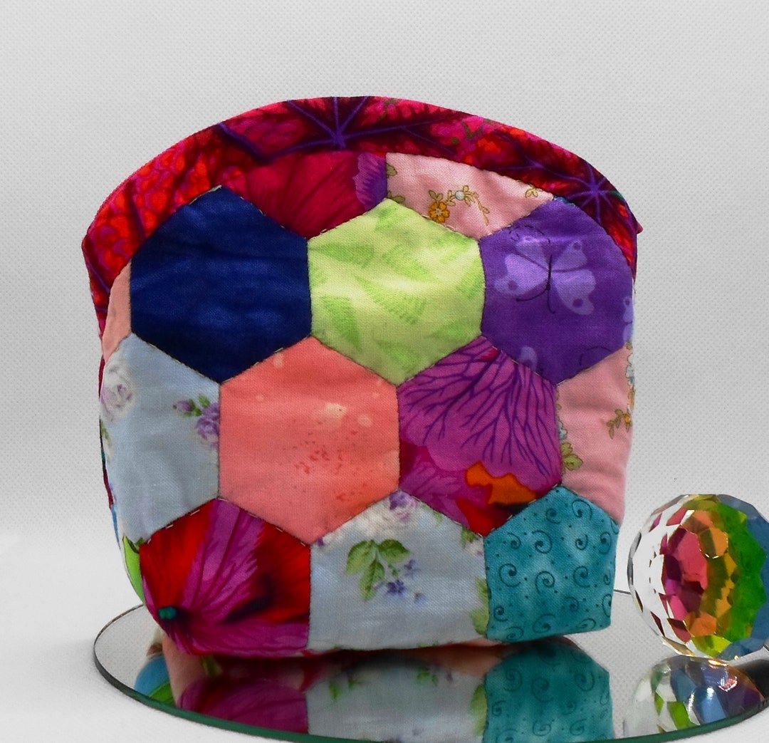 Hand Made Zipper Pouch EPP Cotton Fabric Curved Top - Etsy