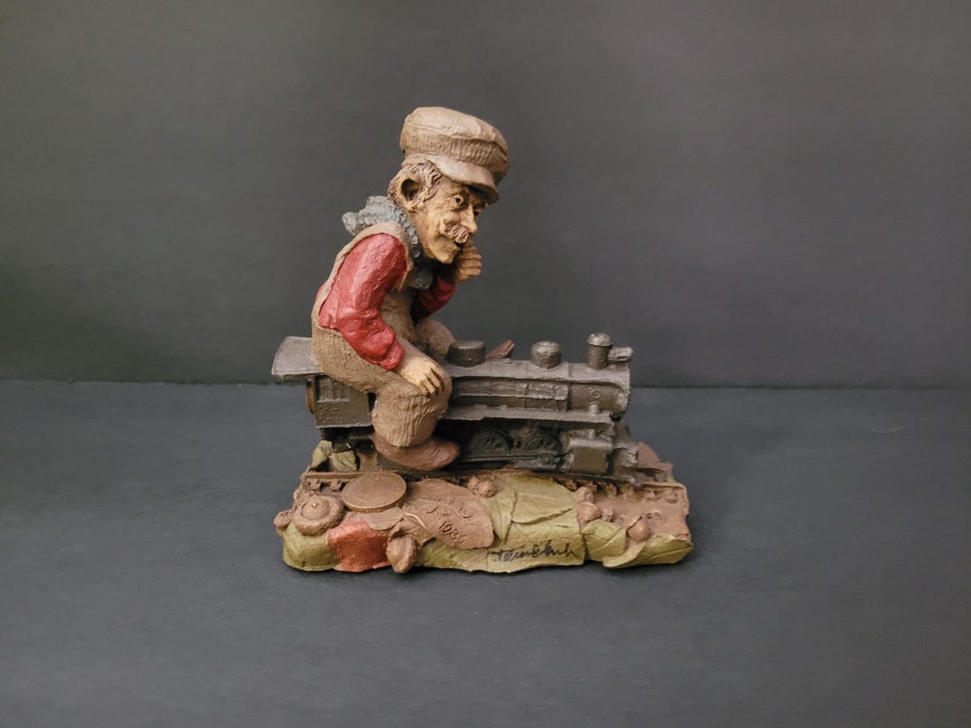 Vintage Tom Clark Gnome Engineer Figurine, “chief”, Hand Made & Hand ...
