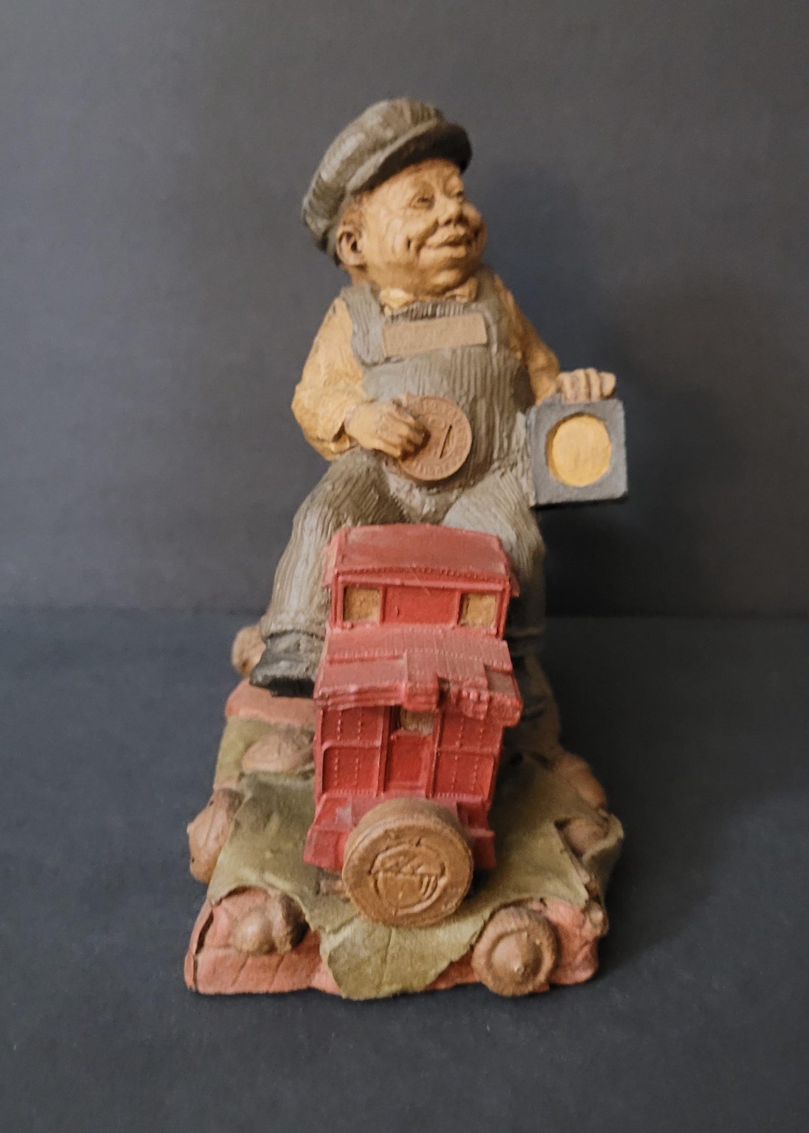 Vintage Tom Clark Gnome, “cab”; Caboose Rear Brakeman Figurine; Hand ...