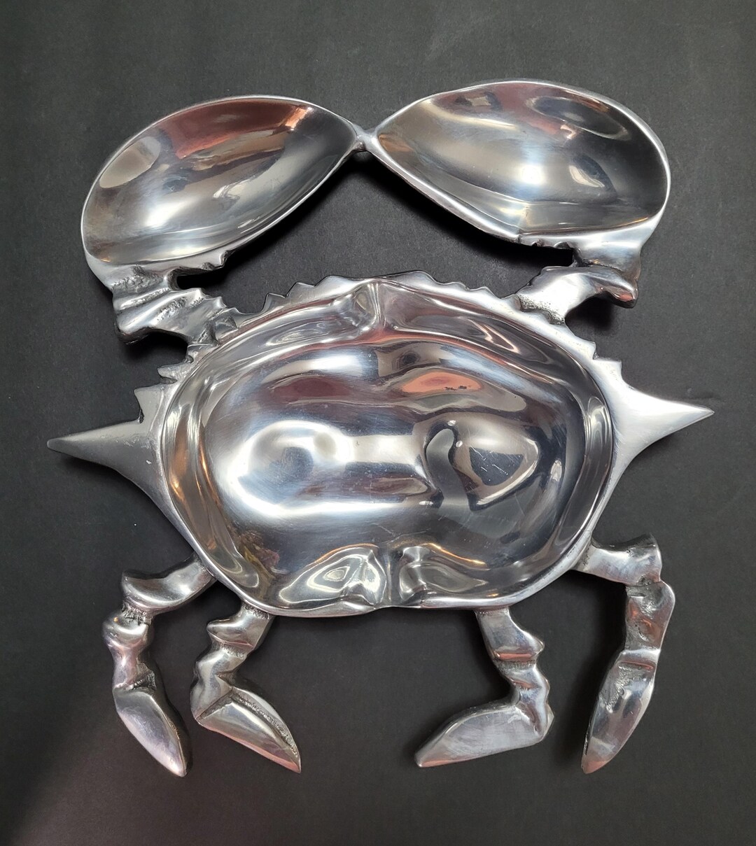 Vintage Cast Aluminum Crab Serving Dish, Circa 2003; Gently Used, Very ...