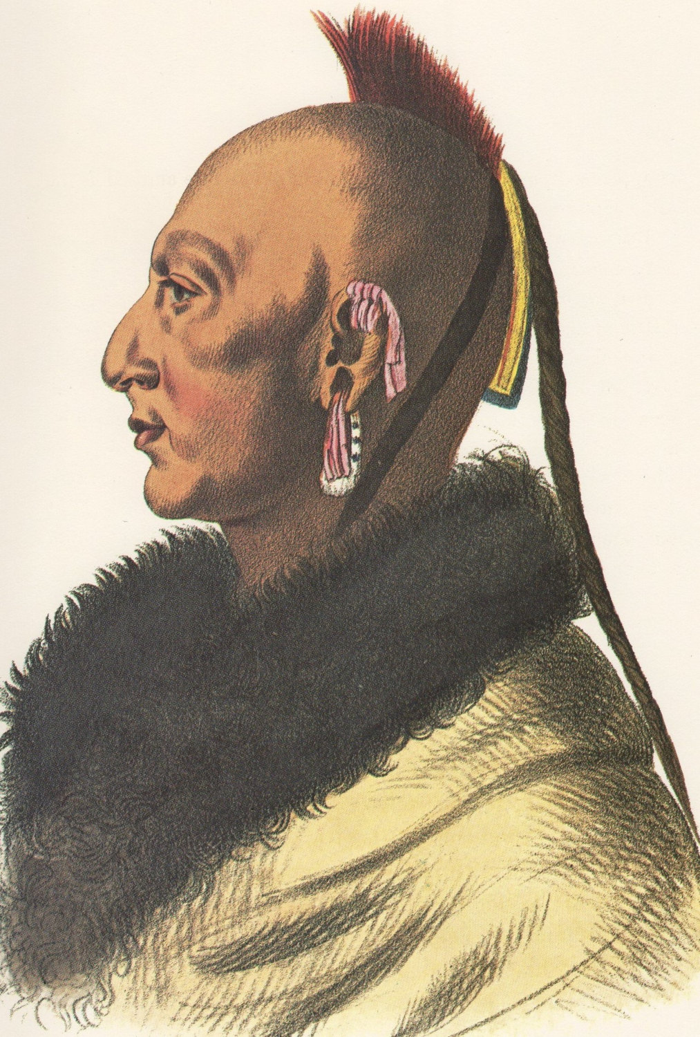 Le Soldat Du Chene, an Osage Chief Vintage Native American Indian Print ...