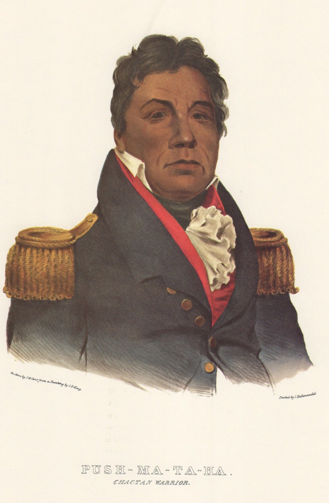 Push-ma-ta-ha Vintage Native American Indian Print "push-ma-ta-ha, A ...