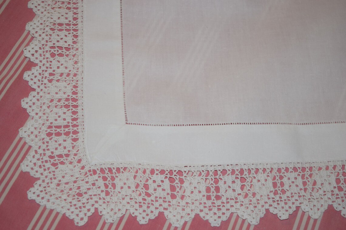 Antique 1890's English Butler's Cloth Butler Tray Cloth With Hand Made ...