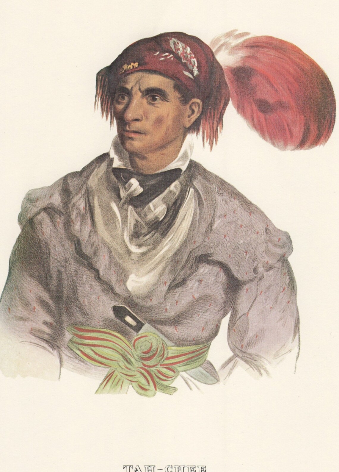 Tah-chee, A Cherokee Chief Vintage Native American Indian Print History ...