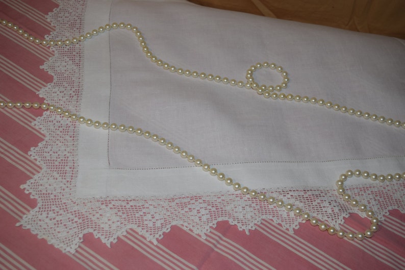 Antique 1890's English Butler's Cloth Butler Tray Cloth With Hand Made ...