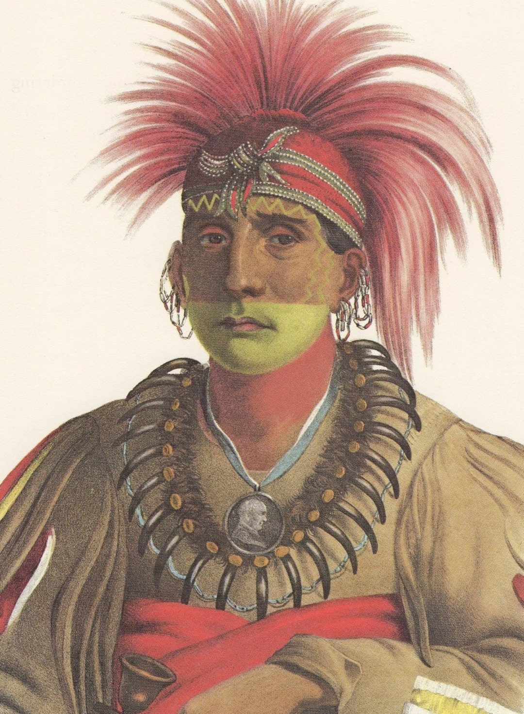 No-way-ke-sug,ga, Otoe Vintage Native American Indian Print History ...