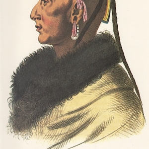 Le Soldat Du Chene, an Osage Chief Vintage Native American Indian Print ...