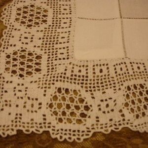 Antique 1890's English Butler's Cloth or Butler Tray Cloth With Hand ...