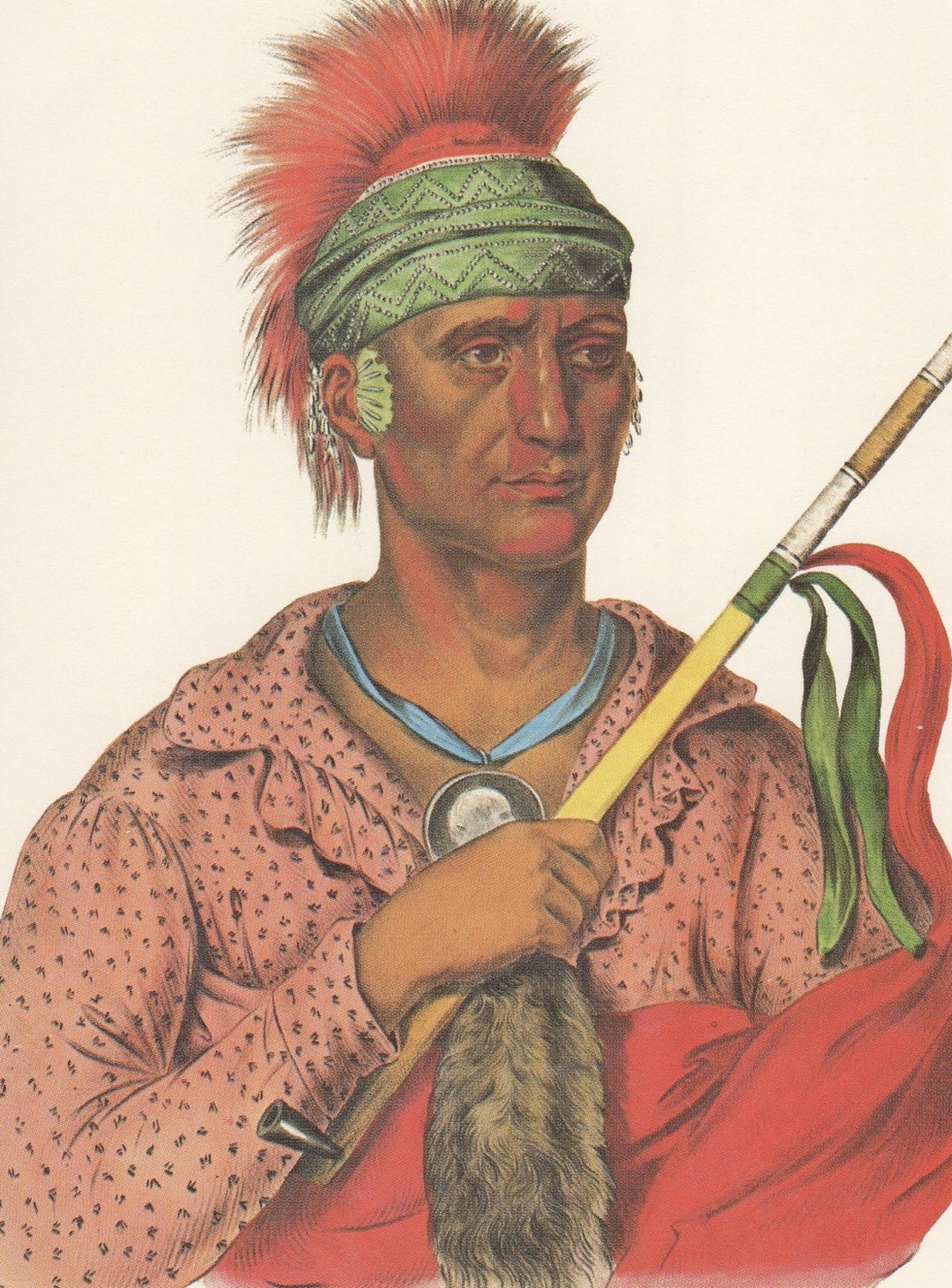 Wat-Che-Mon-Ne, An Ioway Chief Vintage Native American Indian Print ...