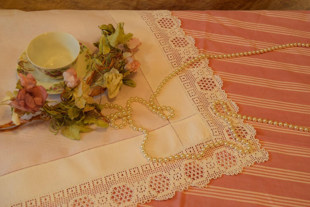 Antique 1890's English Butler's Cloth or Butler Tray Cloth With Hand ...